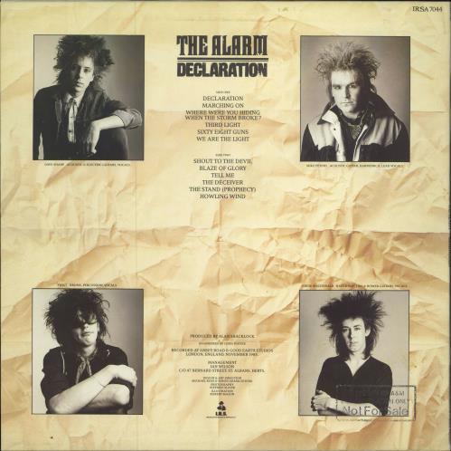 The Alarm Declaration - Demo Stamped UK vinyl LP album (LP record) (783871)