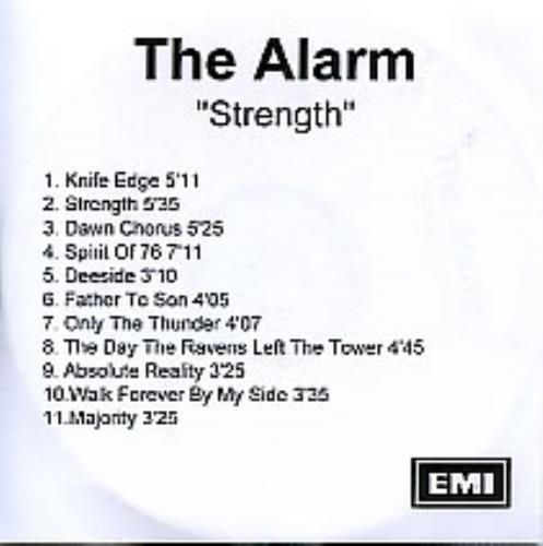 The Alarm Strength UK Promo CD-R acetate (282512)
