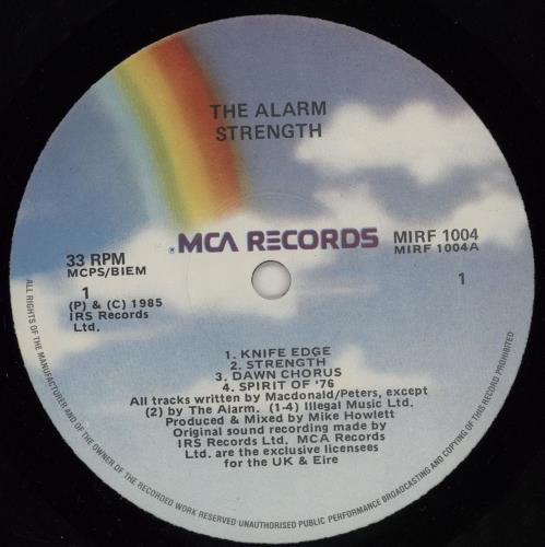 The Alarm Strength Irish vinyl LP album (LP record) (757672)