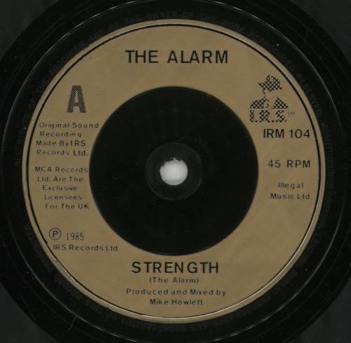 The Alarm Strength UK 7" vinyl single (7 inch record / 45) (864114)
