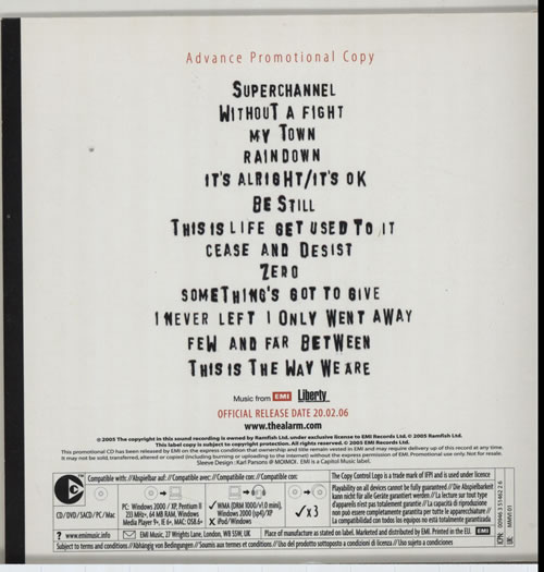 The Alarm Under Attack UK Promo CD album (CDLP) (351653)