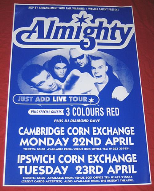 The Almighty Just Add Live Tour UK poster (354391)