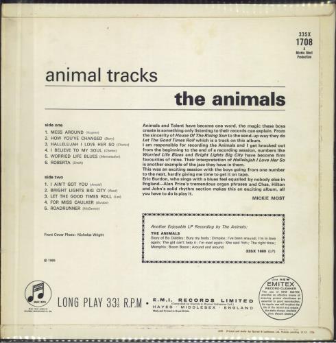 The Animals Animal Tracks - 1st - EX UK vinyl LP album (LP record) (809644)