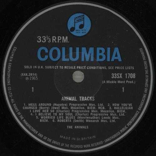 The Animals Animal Tracks - 1st UK vinyl LP album (LP record) (136890)