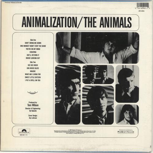 The Animals Animalization US vinyl LP album (LP record) (691803)