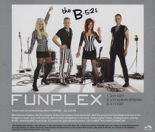 The B-52's Funplex US Promo CD single (CD5 / 5") (431864)