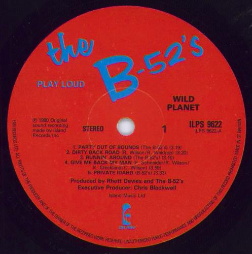 The B-52's Wild Planet + Inner UK vinyl LP album (LP record) (337715)