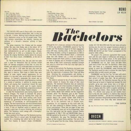 The Bachelors The Bachelors UK 2-LP vinyl record set (Double LP Album) (799684)