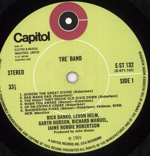 The Band The Band - 2nd - VG UK vinyl LP album (LP record) (721388)