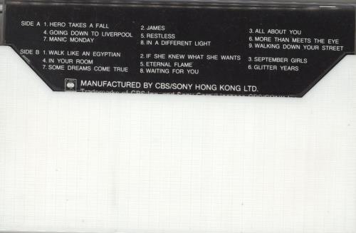 The Bangles Star Box Hong Kong cassette album (289539)