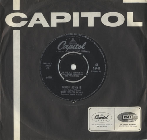 The Beach Boys Sloop John B UK 7" vinyl single (7 inch record / 45) (473563)