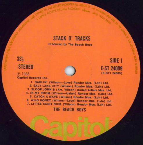 The Beach Boys Stack O' Tracks - EX UK vinyl LP album (LP record) (805757)