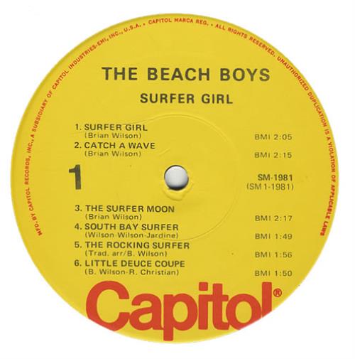 The Beach Boys Surfer Girl US vinyl LP album (LP record) (429360)