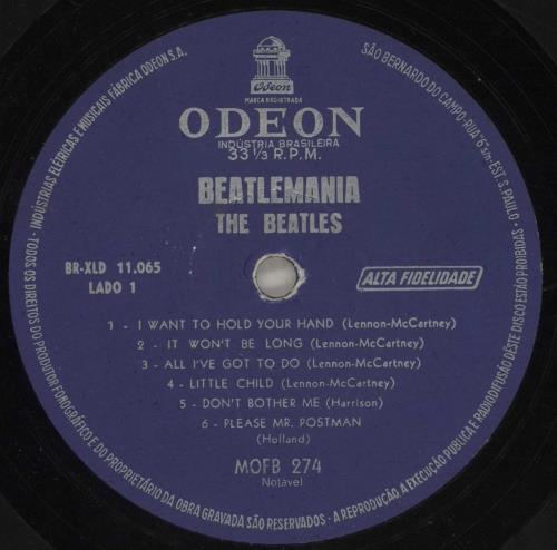 The Beatles Beatlemania Brazilian vinyl LP album (LP record) (736699)