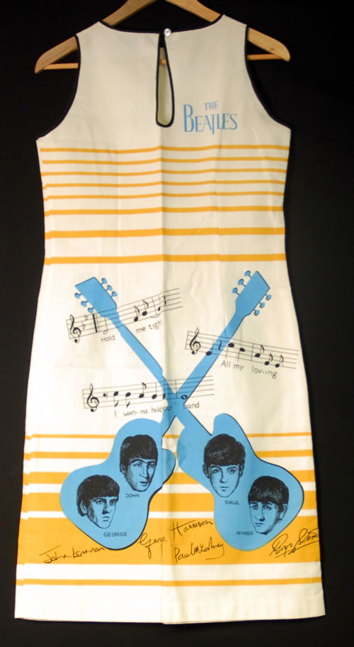 The Beatles Dress - Beige Stripes/Blue Logo Dutch memorabilia (398974 ...