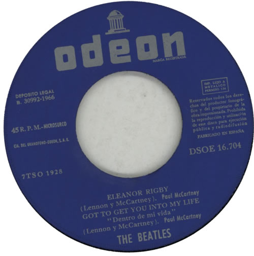 The Beatles Eleanor Rigby EP - VG Spanish 7" vinyl single (7 inch ...