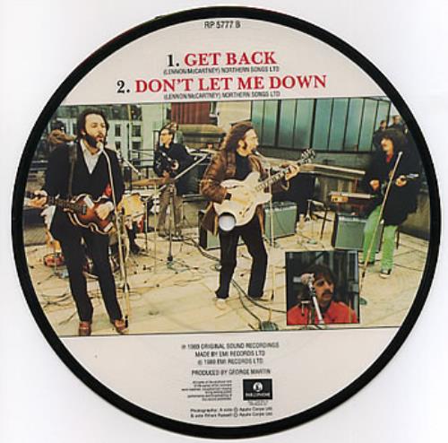The Beatles Get Back - EX UK 7" vinyl picture disc (7 inch picture disc ...