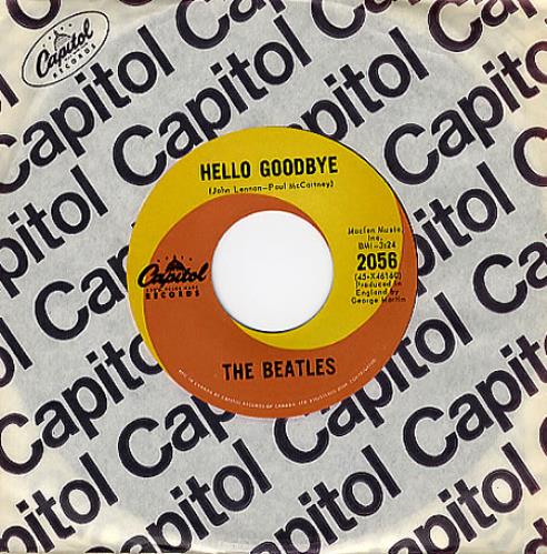 The Beatles Hello Goodbye Canadian 7" vinyl single (7 inch record / 45 ...