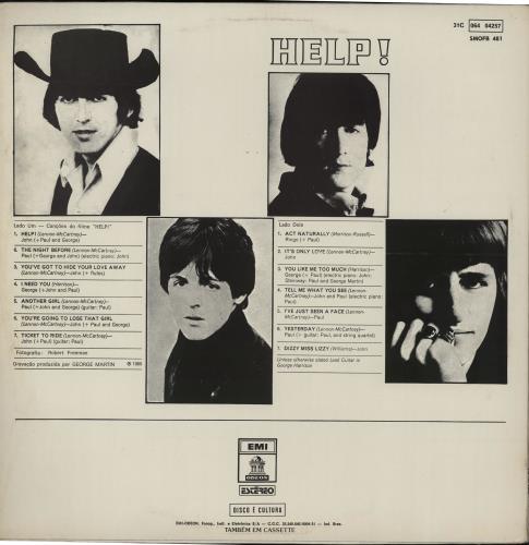 The Beatles Help! Brazilian vinyl LP album (LP record) (229375)
