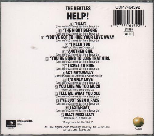 The Beatles Help! UK CD album (CDLP) (601633)