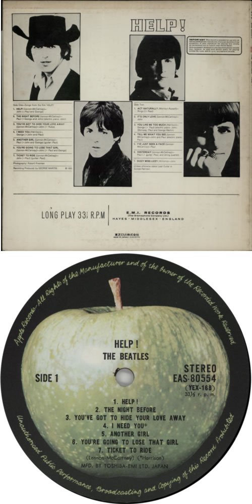 The Beatles Help! Japanese vinyl LP album (LP record) (623276)