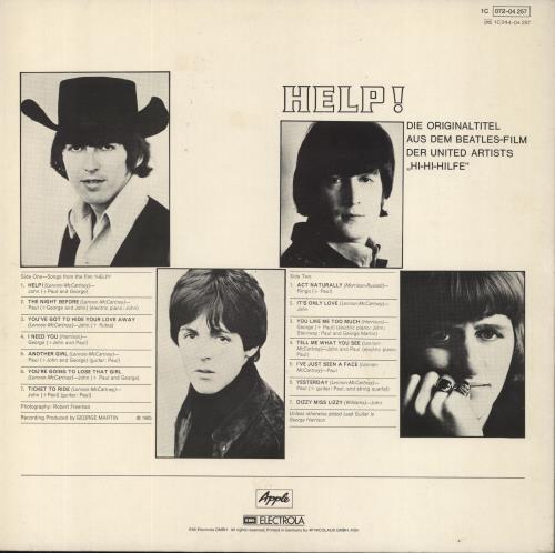 The Beatles Help! German vinyl LP album (LP record) (806449)