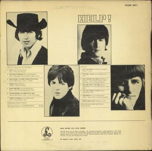 The Beatles Help! New Zealand vinyl LP album (LP record) (821288)