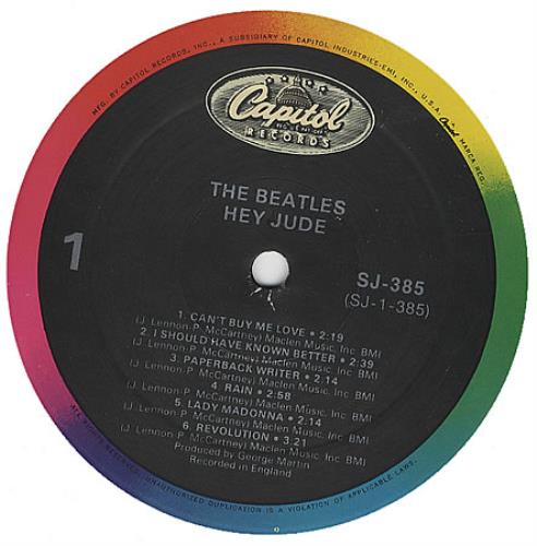 The Beatles Hey Jude US vinyl LP album (LP record) (390806)