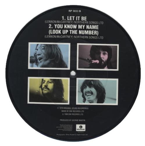 The Beatles Let It Be + Insert UK 7" vinyl picture disc (7 inch picture ...