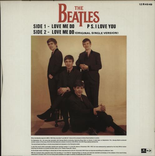 The Beatles Love Me Do + Sleeve UK 12" vinyl single (12 inch record ...
