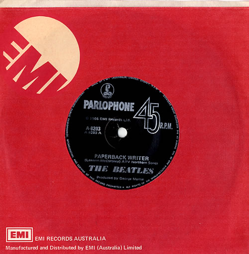 The Beatles Paperback Writer Australian 7" vinyl single (7 inch record ...