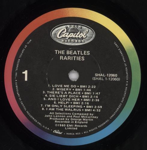 The Beatles Rarities - 1st - EX US vinyl LP album (LP record) (834022)