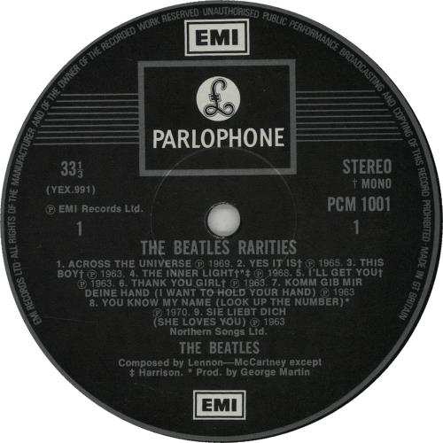 The Beatles Rarities - 1st UK vinyl LP album (LP record) (137584)