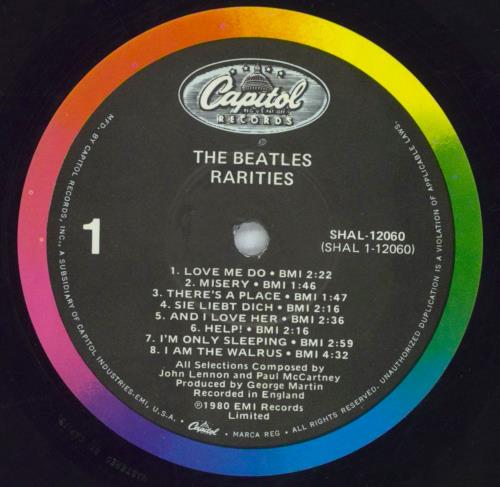 The Beatles Rarities - 1st US vinyl LP album (LP record) (818200)