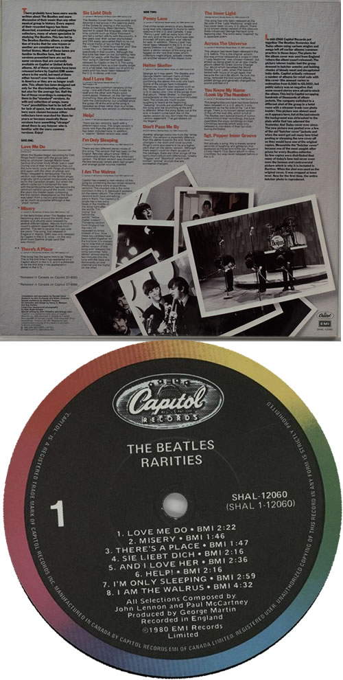The Beatles Rarities Canadian vinyl LP album (LP record) (300571)