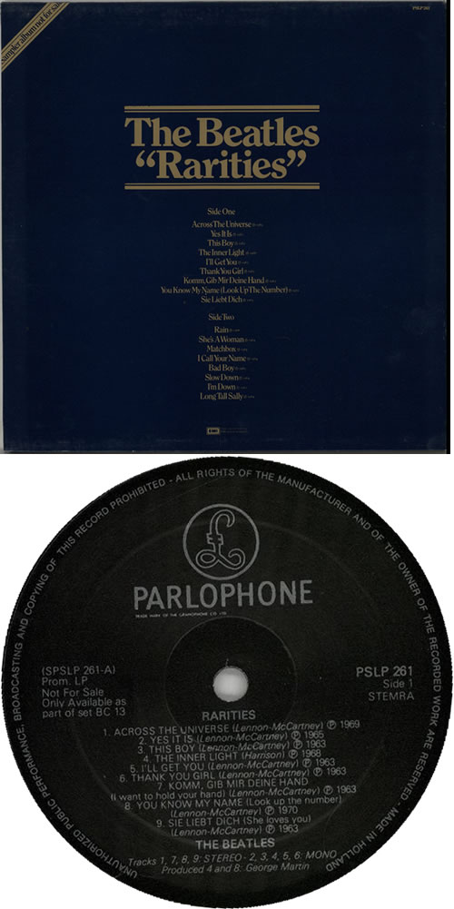 The Beatles Rarities Dutch vinyl LP album (LP record) (625827)