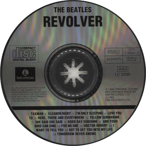 The Beatles Revolver UK CD album (CDLP) (592514)