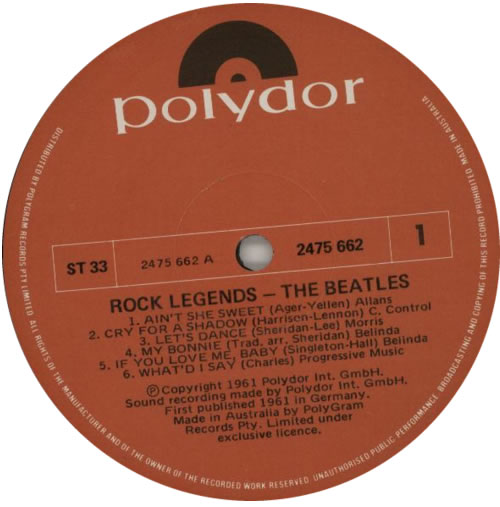 The Beatles Rock Legends Australian vinyl LP album (LP record) (247993)