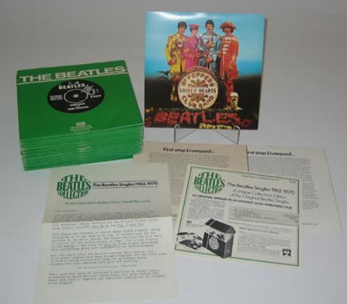 The Beatles Singles Collection - Green Sleeves + Insert UK 7" single ...