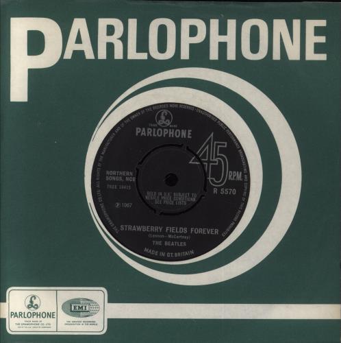 The Beatles Strawberry Fields Forever - 1st - 4pr - EX UK 7" vinyl ...