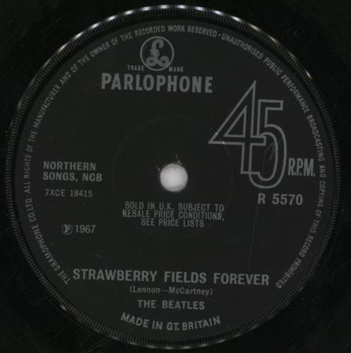 The Beatles Strawberry Fields Forever - 1st - Solid - P/S - VG UK 7" vinyl single (7 inch record ...