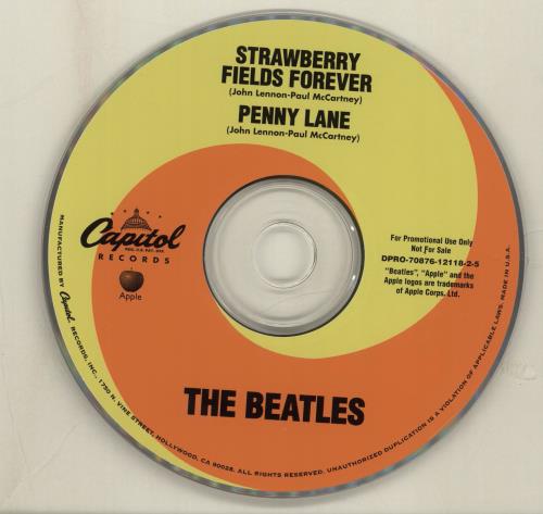 The Beatles Strawberry Fields Forever US Promo CD single (CD5 / 5 ...