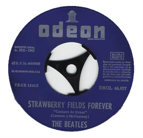 The Beatles Strawberry Fields Forever Spanish 7" vinyl single (7 inch record / 45) (409322)