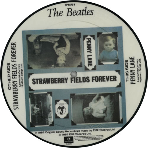 The Beatles Strawberry Fields Forever UK 7" vinyl picture disc (7 inch picture disc single) (4400)