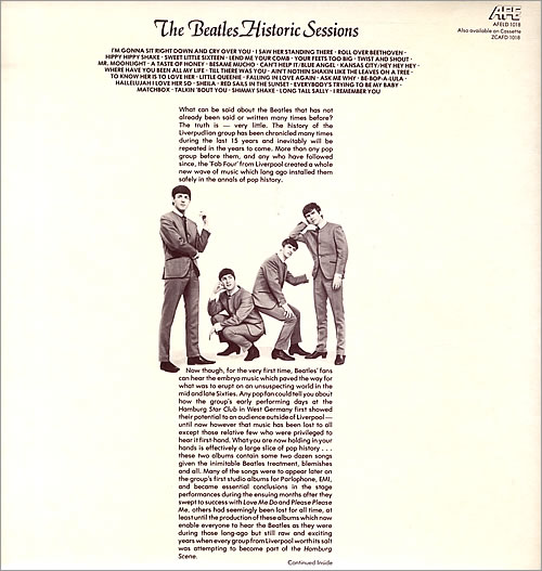 The Beatles The Beatles Historic Sessions UK 2-LP vinyl record set ...