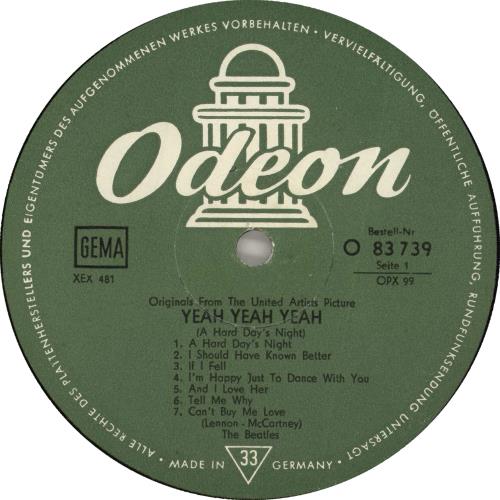 The Beatles Yeah! Yeah! Yeah! - Green label - Mono German vinyl LP ...