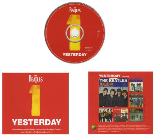 The Beatles Yesterday Danish Promo CD single (CD5 / 5") (431025)