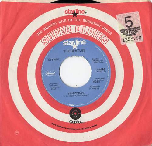 The Beatles Yesterday US 7" vinyl single (7 inch record / 45) (558656)