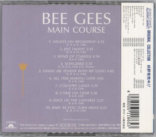 The Bee Gees Main Course + Obi Japanese CD album (CDLP) (817344)