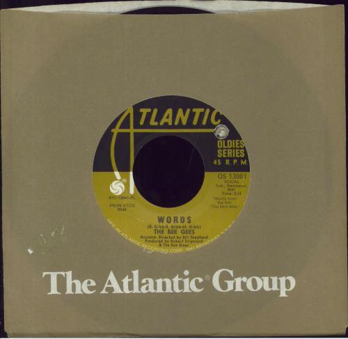 The Bee Gees Words US 7" vinyl single (7 inch record / 45) (806238)